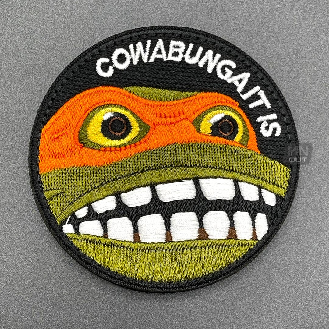Cowabunga It is Patch Hook & Loop, Fabric, 8cm Morale Military Tactical ...