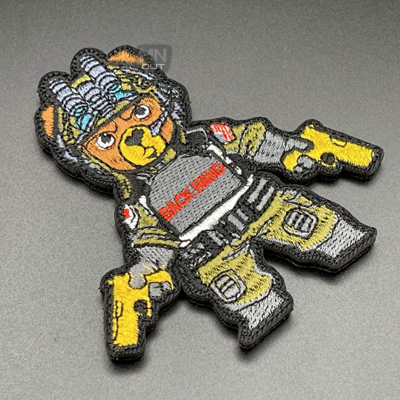 Tactical Teddy Patch Hook & Loop, Fabric, 8cm Morale Military Army Airsoft Biker Badge for ...