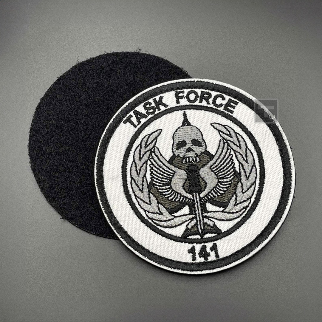 COD Task Force 141 Patch White - Hook & Loop, Fabric, 8cm - Morale ...