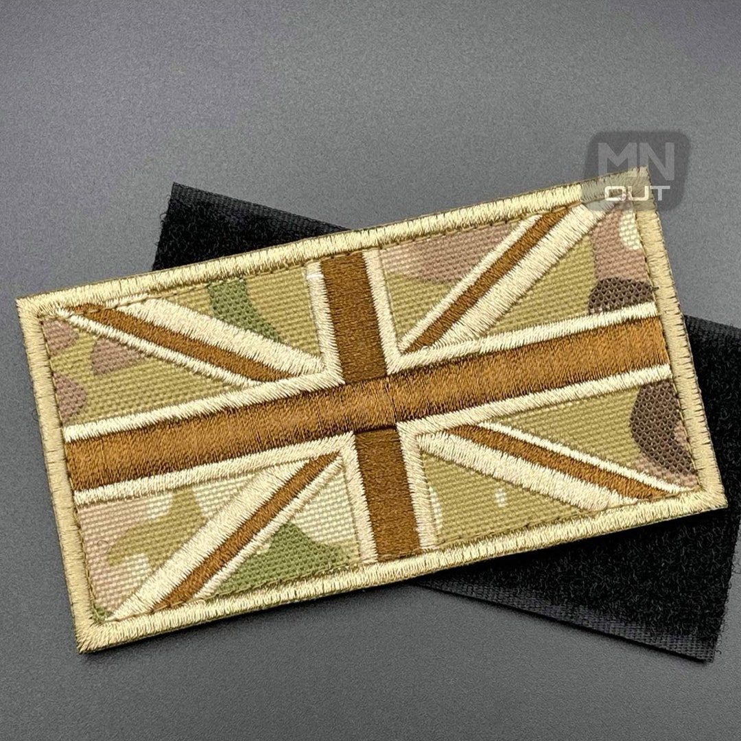 MTP Camo Union Jack Patch Hook & Loop, Embroidered, 10cm Military ...