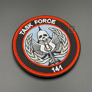COD Task Force 141 Patch Hook & Loop, Fabric, 8cm Morale Gamer Military ...
