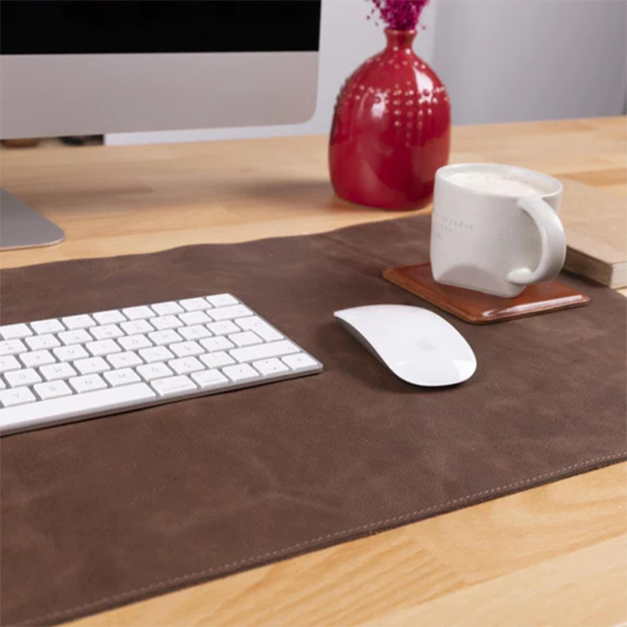 Desk Mat, Leather Desk Mat, Desk Accessories, Leather Desk Pad, Large ...