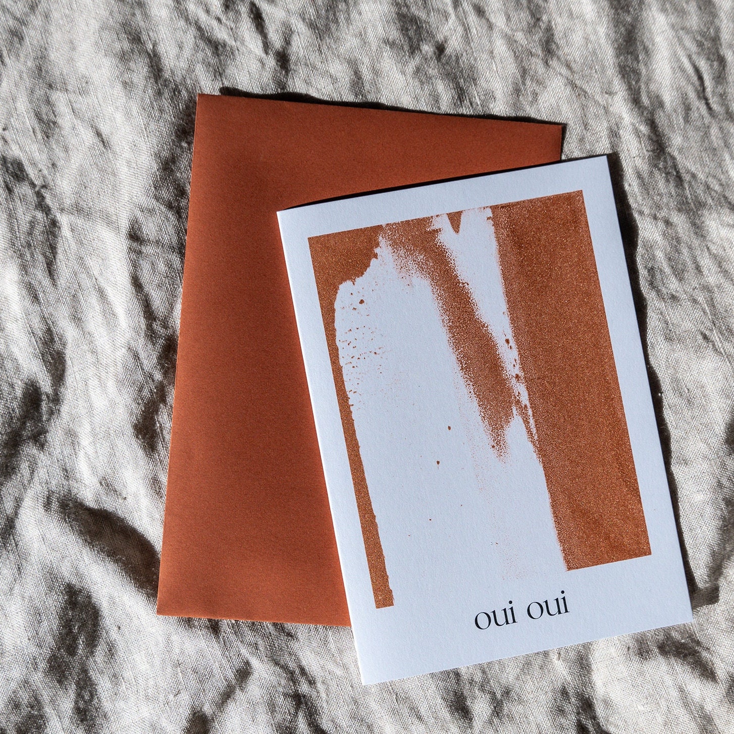 Oui Oui // A6 Folding Card // Wedding Card // Screen Printing ...