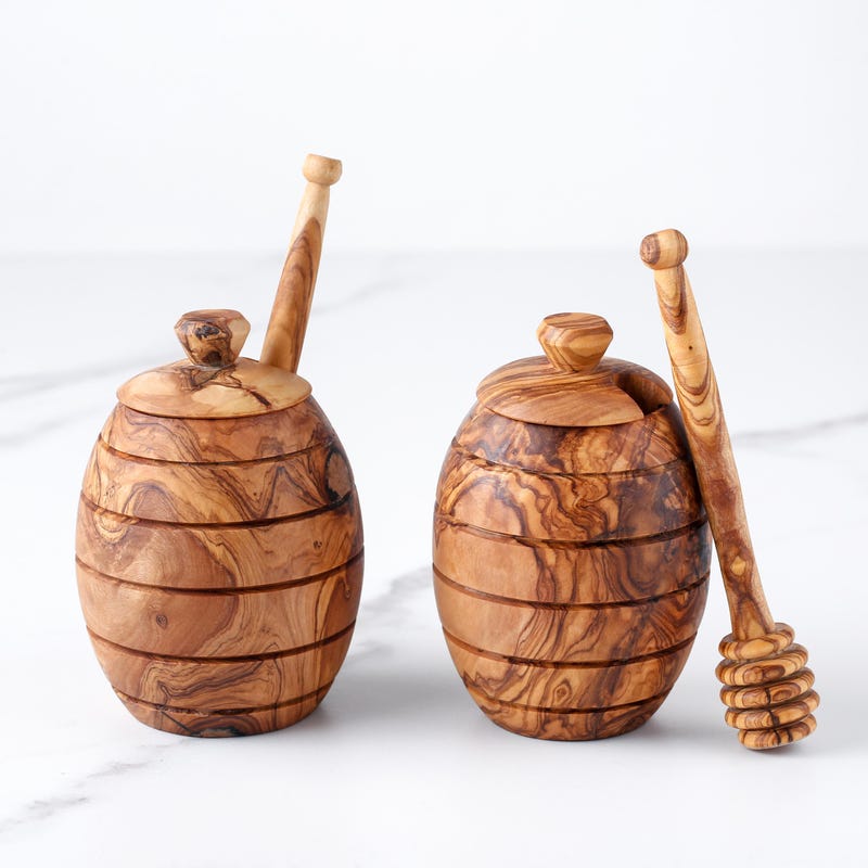 Wooden Honey Pot - Etsy