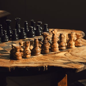 Wooden Chess Board Only Handmade Olive Wood Chess Eco-friendly ...