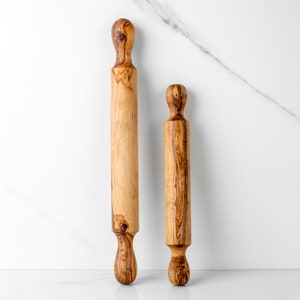 Premium Handmade Olive Wood Rolling Pin Durable & Elegant Wooden ...
