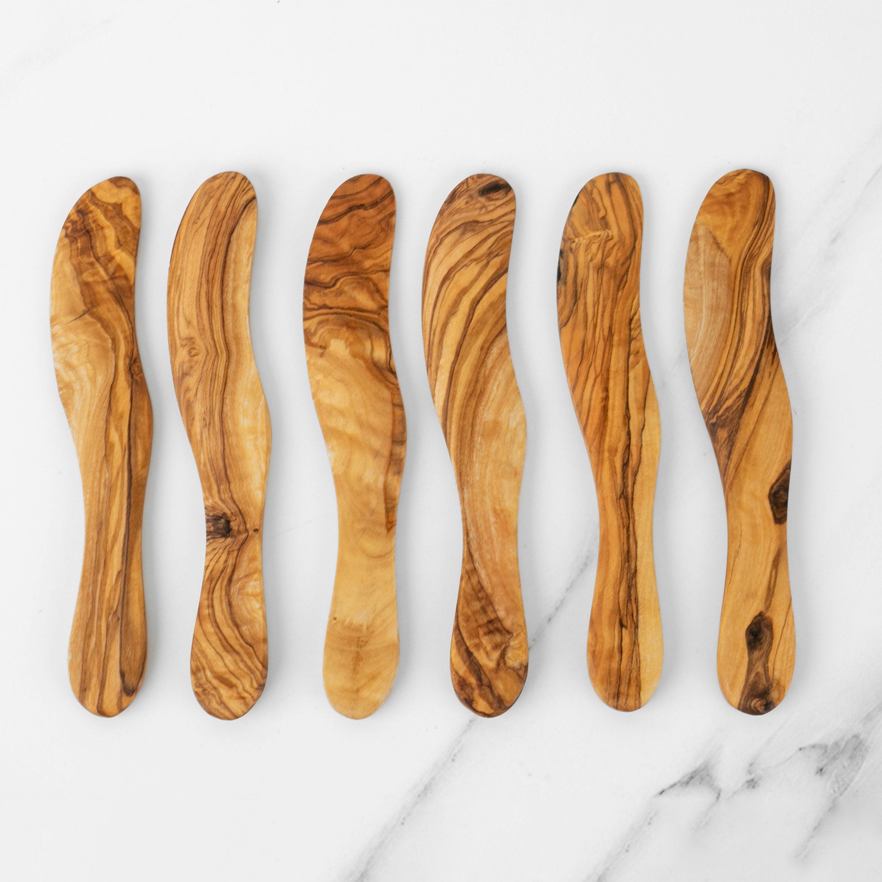 Handmade Olive Wood Butter Knives Set: Personalized Spreader - Etsy