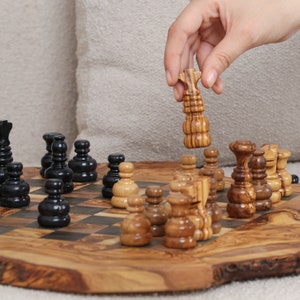 Wooden Chess Board Only Handmade Olive Wood Chess Eco-friendly ...