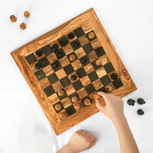 Olive Wood Chess Set Handmade With Hand-carved Chess Pieces Wooden ...