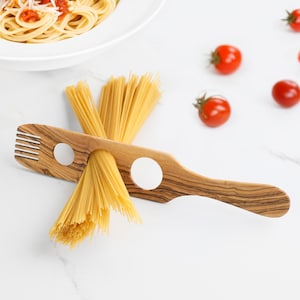 Practical Spaghetti Measure Handmade From Olive Wood - Wooden Spaghetti ...