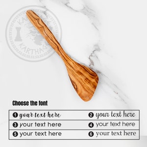 Non-stick Corner Spatula Handmade From Olive Wood Eco-friendly Wooden ...