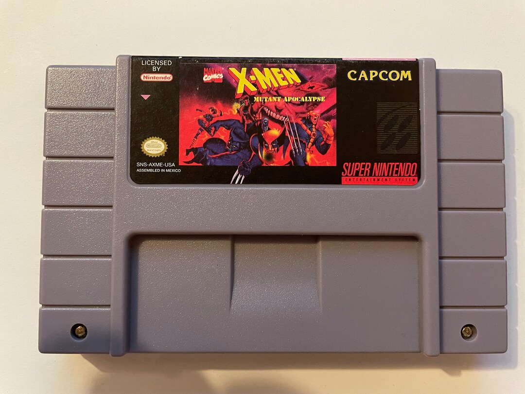 Authentic Super Nintendo Xmen Game Cart - Etsy