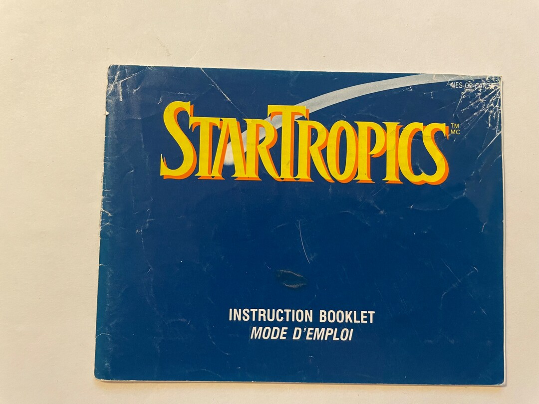 Authentic Star Tropics ( Nes ) Video Game Manual - Etsy