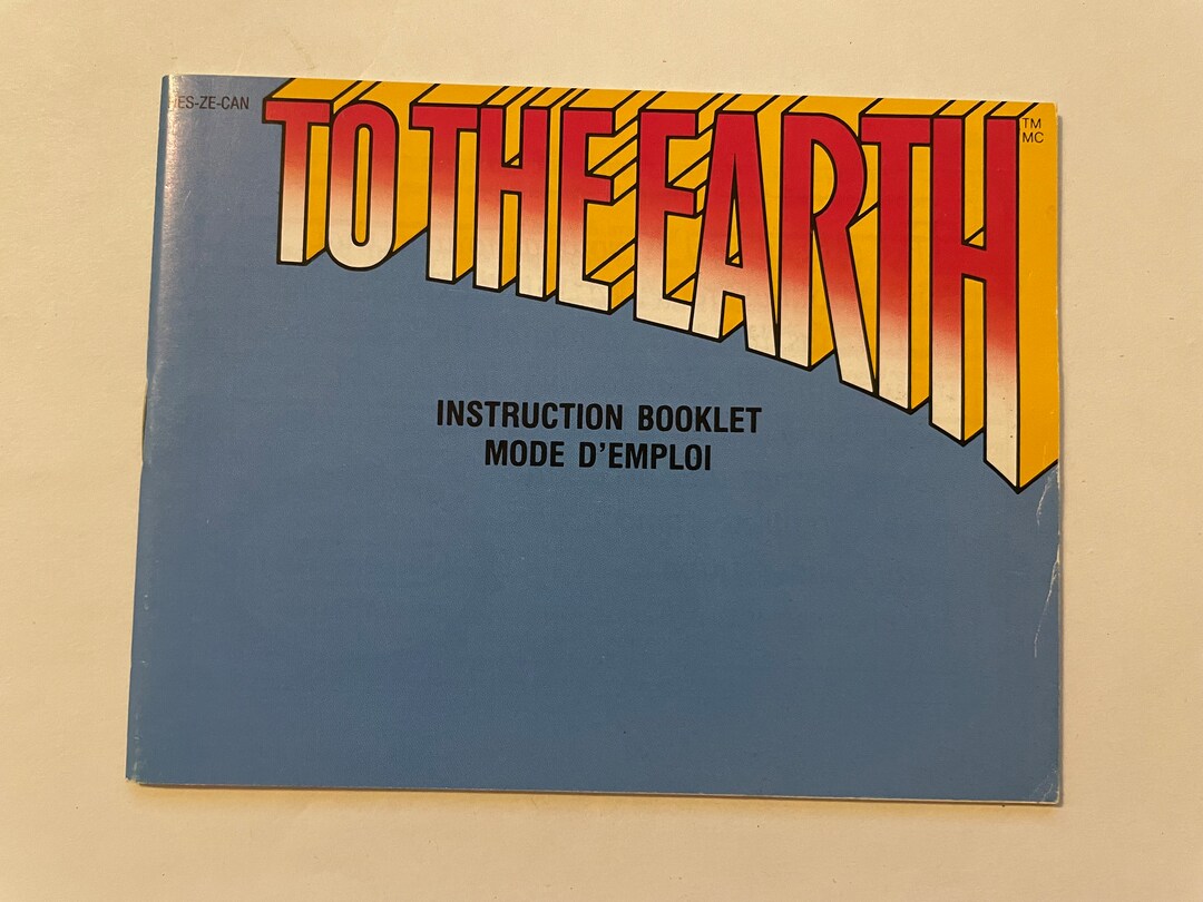 Authentic to the Earth ( Nes ) Video Game Manual - Etsy