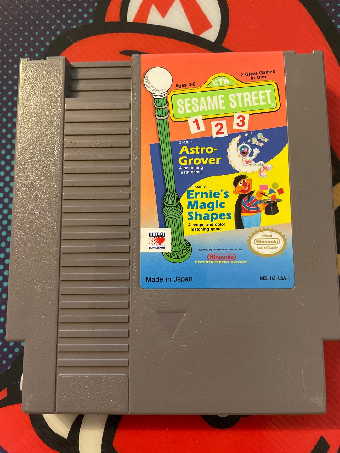 Authentic Nintendo "nes" Sesame Street 123 Game Cart. - Etsy