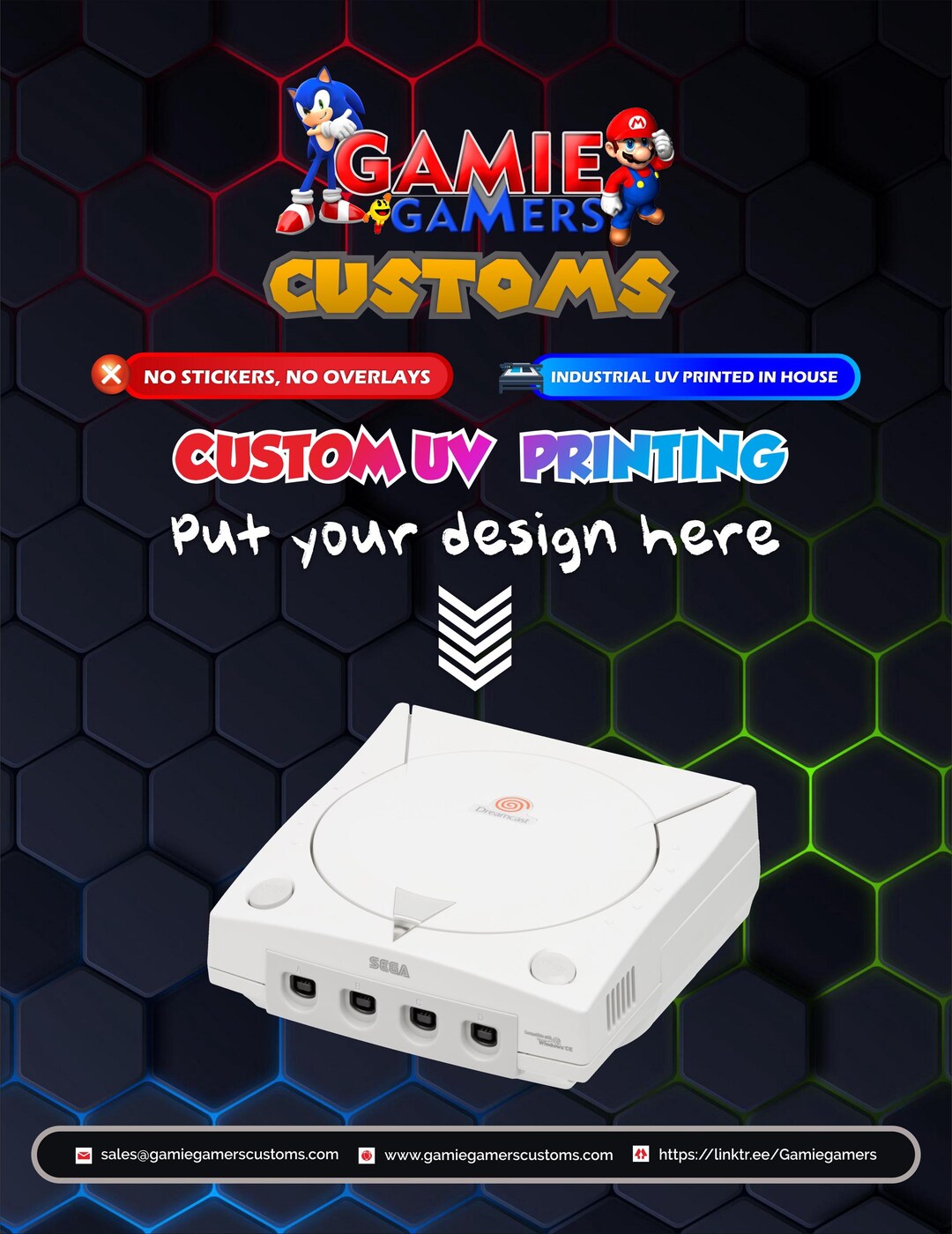 Custom Printed Sega Dreamcast Shell - Etsy