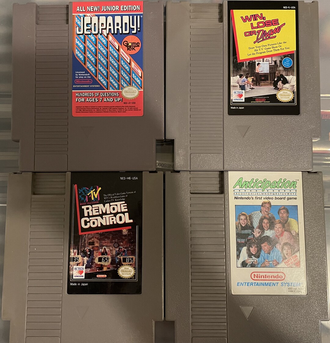 Authentic Nintendo "nes" Game Shows Carts. - Etsy