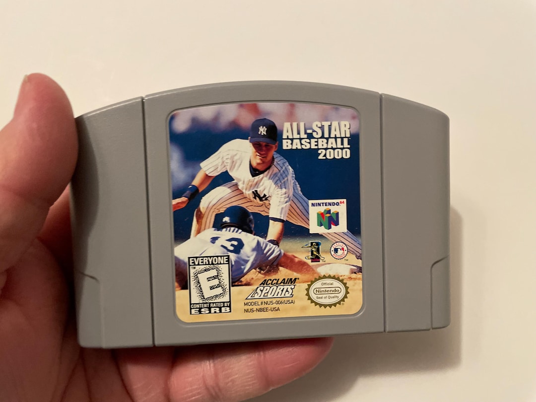 Authentic Nintendo 64 All-star Baseball 2000 Game Cart - Etsy
