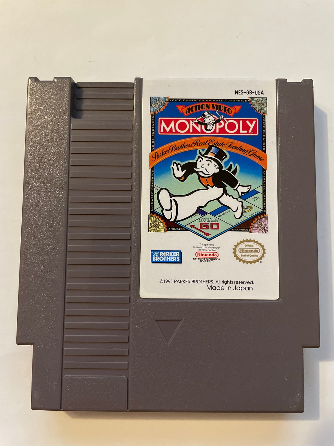 Authentic Nintendo nes Monopoly Game Cart. - Etsy