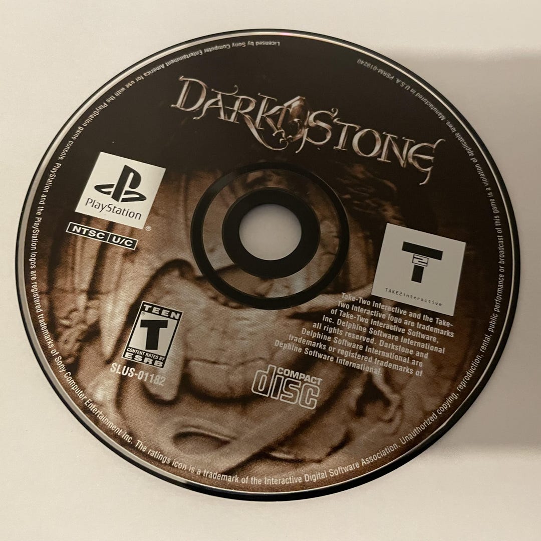 Sony Ps1 Loose Game Dark Stone - Etsy