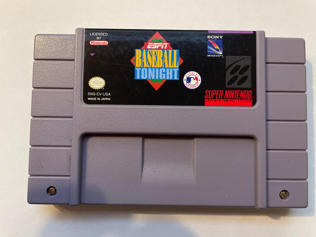 Authentic Super Nintendo ESPN Baseball Tonight Cart - Etsy