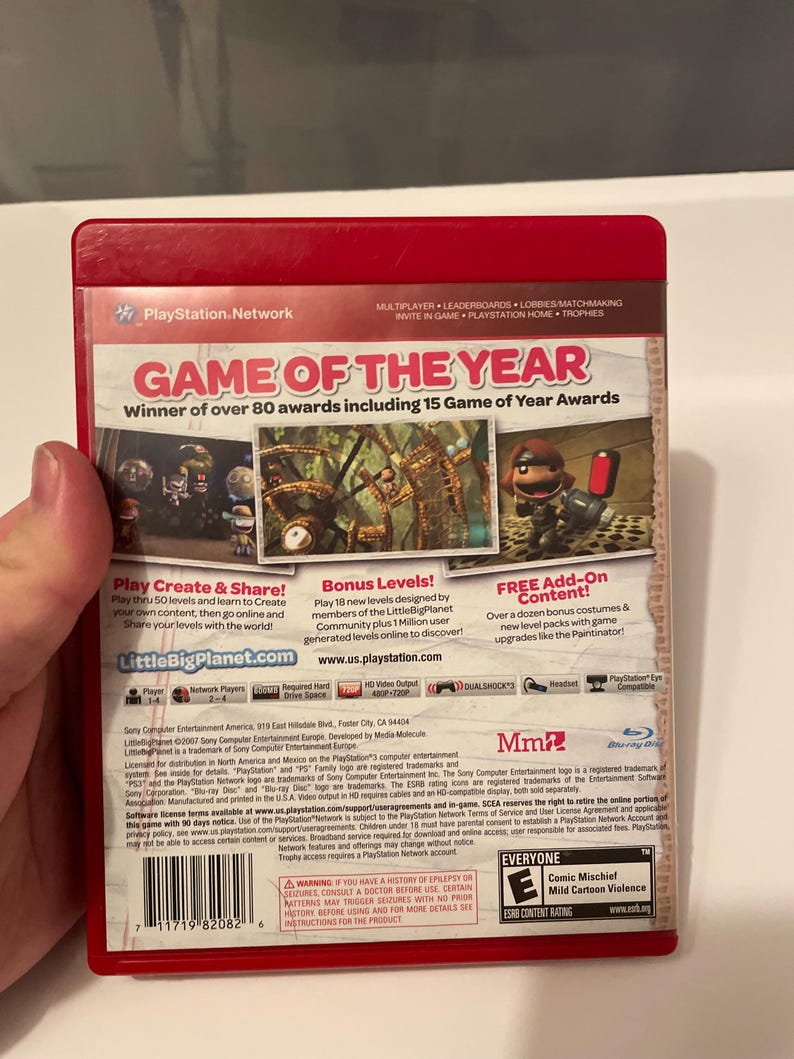 Sony Ps3 Little Big Planet Game of the Year - Etsy
