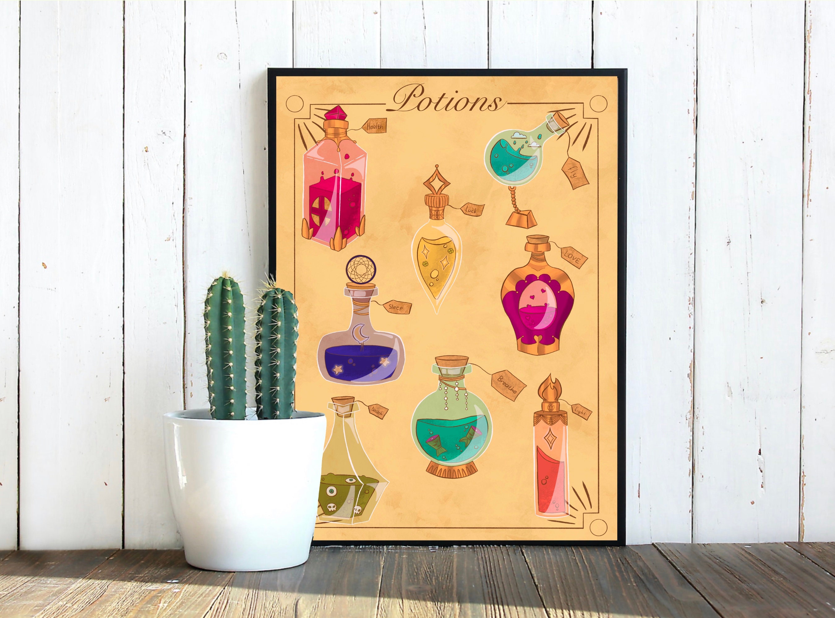 Potions Printable Poster Printable Cute Fantasy - Etsy