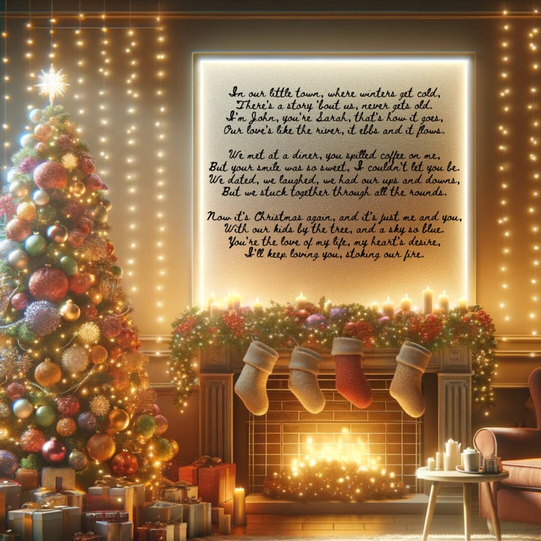 Custom Christmas Poems With Beautiful 3D Christmas Background - Etsy