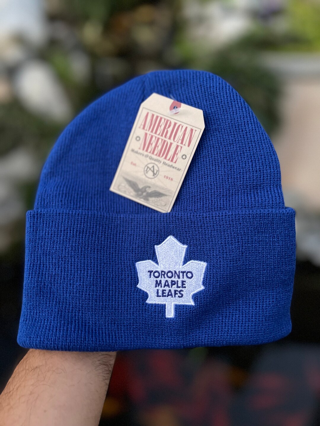 American Needle Toronto Maple Leafs Beanie Hat Winter NHL Hockey Blue ...