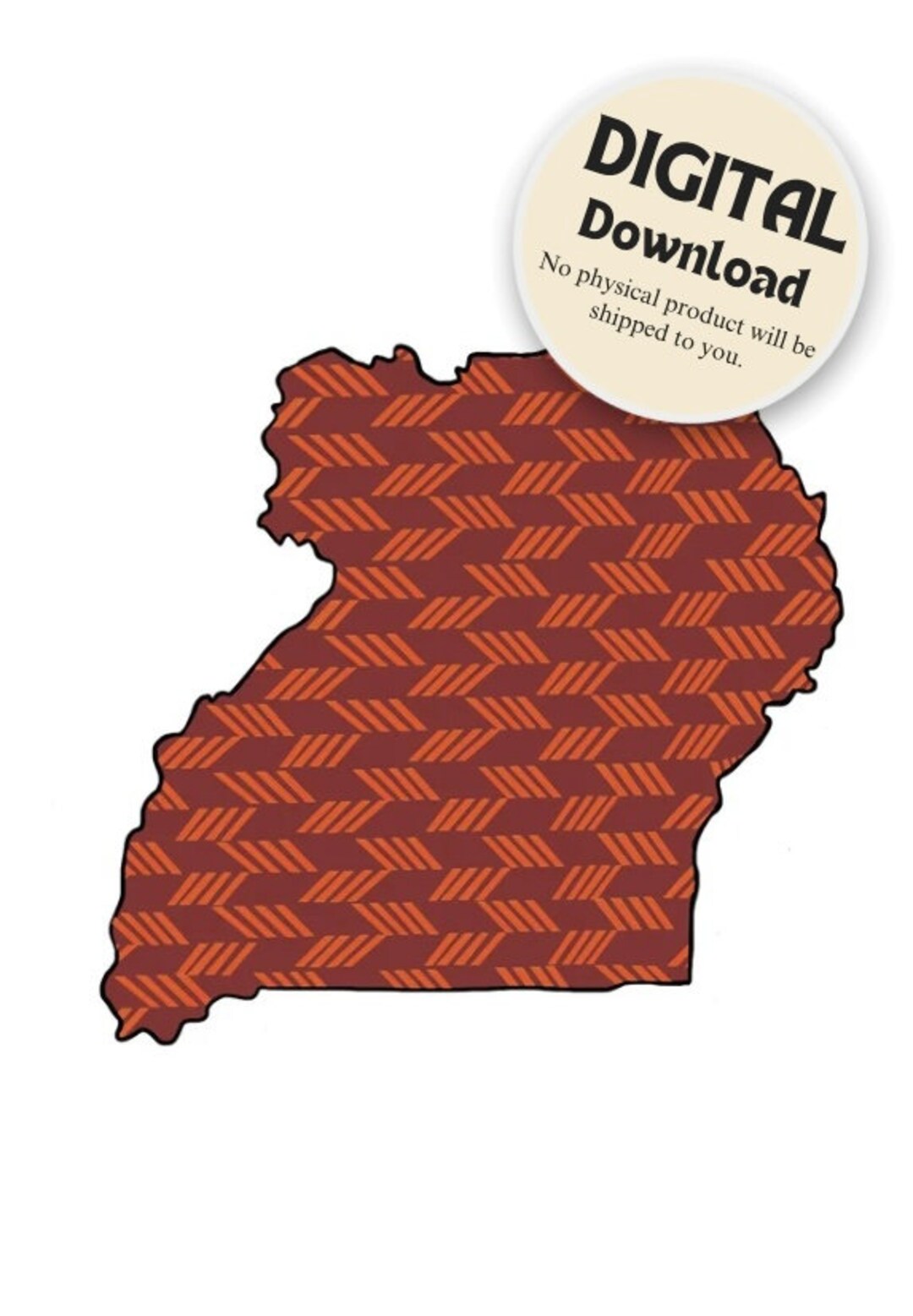 Uganda Traditional Fabric Map Bark Cloth Olubugo Ugandan Art African ...
