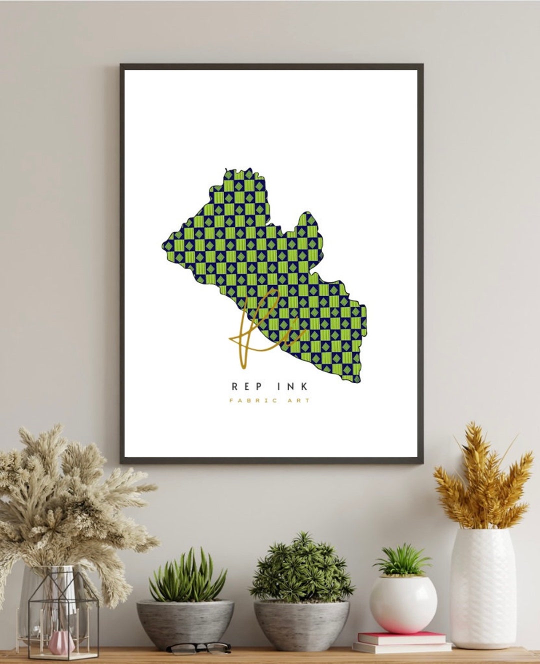 Liberia Map Art African Art Wall Art Wall Decor Liberian Art - Etsy