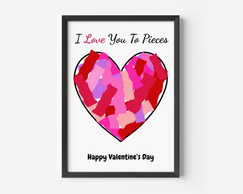 Valentine's Day Torn Paper Craft, Activities for Kids, Shredded Pieces ...