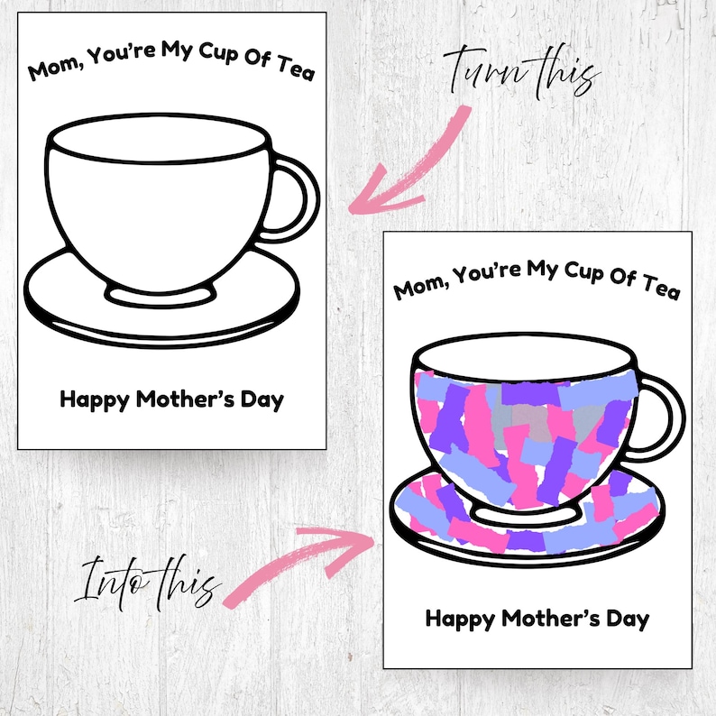 Mother's Day Torn Paper Craft, Activities for Kids, Shredded Pieces ...