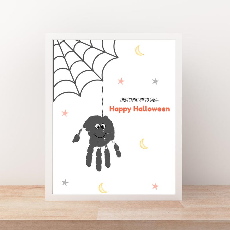 Halloween Spider Handprint Craft: Toddler Keepsake Art (digital ...