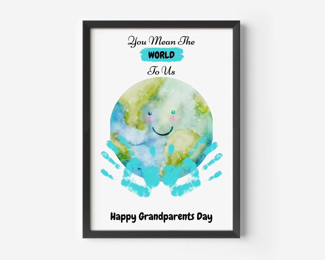Grandparents Day Handprint Art Craft, Printable, Gift for Grandma or ...