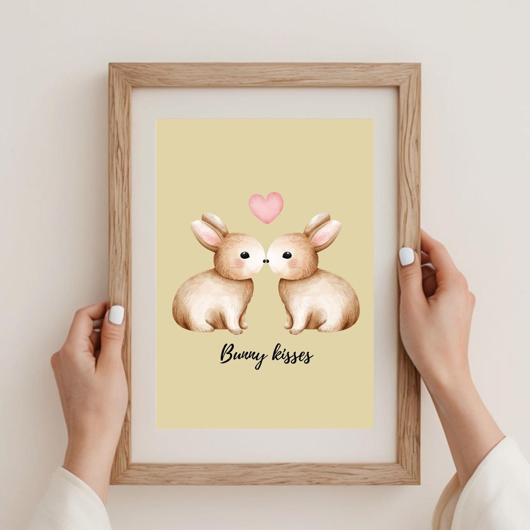 Easter Bunny, Printable Wall Art, Boho Easter Decor, Easter Wall Art ...