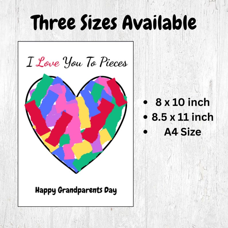 Grandparents Day Torn Paper Craft, Activities for Kids, Shredded Pieces ...