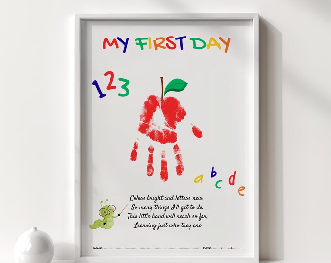 Handprint Art Memory Book: Printable Kids Calendar Keepsake (PDF ...