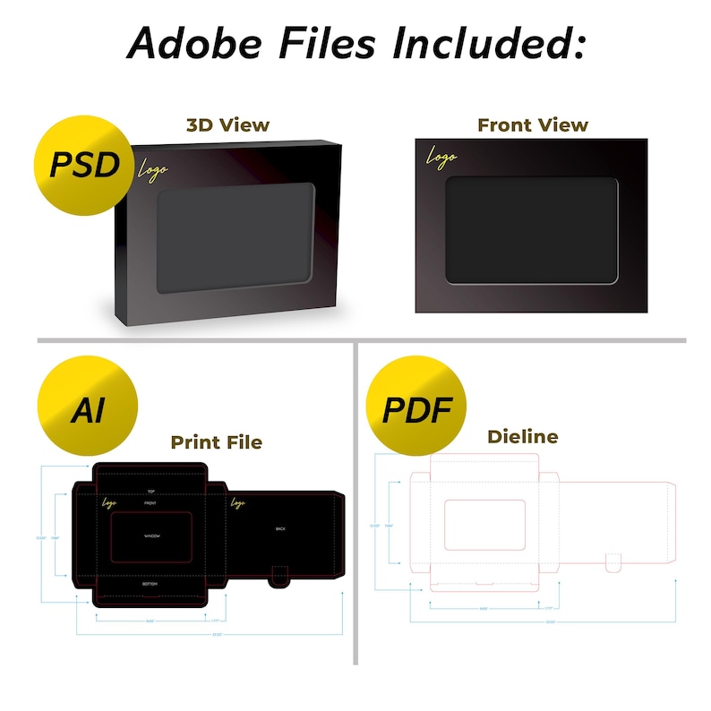 Window Box Templates + Mockups: Customizable Gift Packaging (canva ...