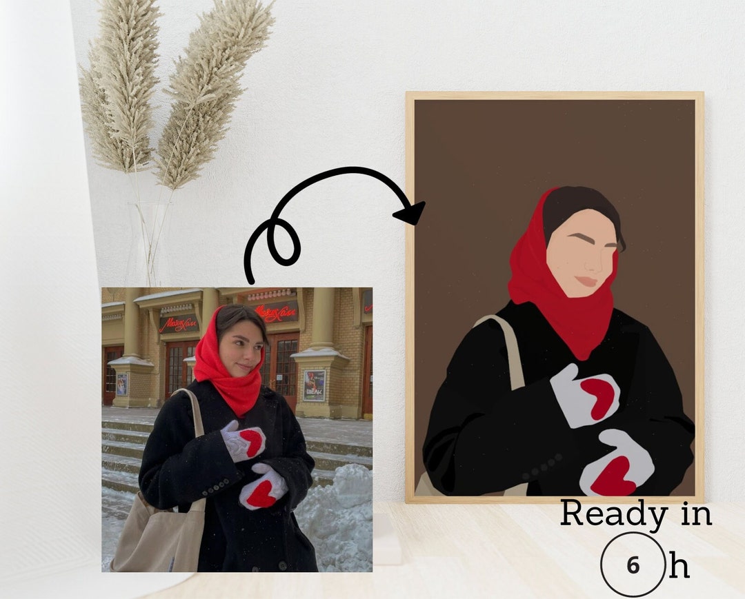 Faceless Portrait Custom Illustration Photo Illustration - Etsy