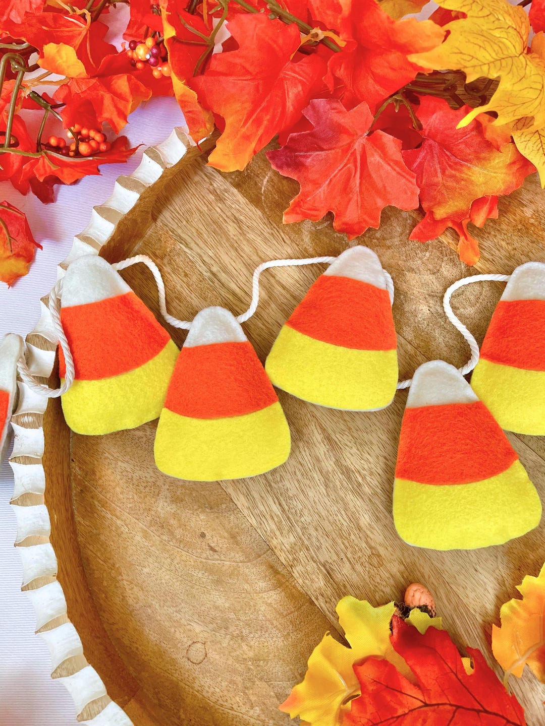 Handmade Felt Candy Corn Garland, Halloween Party Decor - Etsy