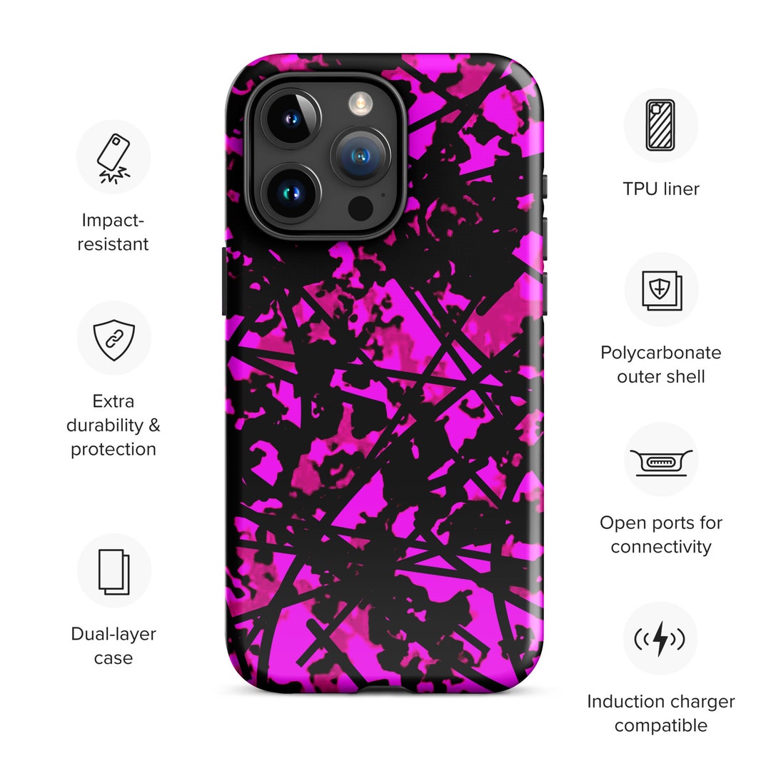 Tough Case for Iphone® Deep Hot Pink - Etsy