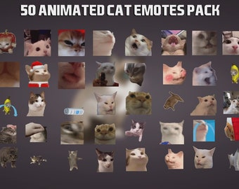 10 Animated Cat Emotes Pack for Twitch, Youtube and Discord - Cat ...