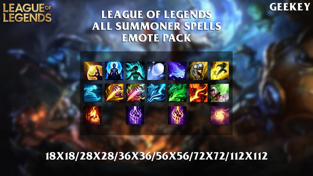 League of Legends Spells Emote Pack for Twitch, Youtube and Discord ...