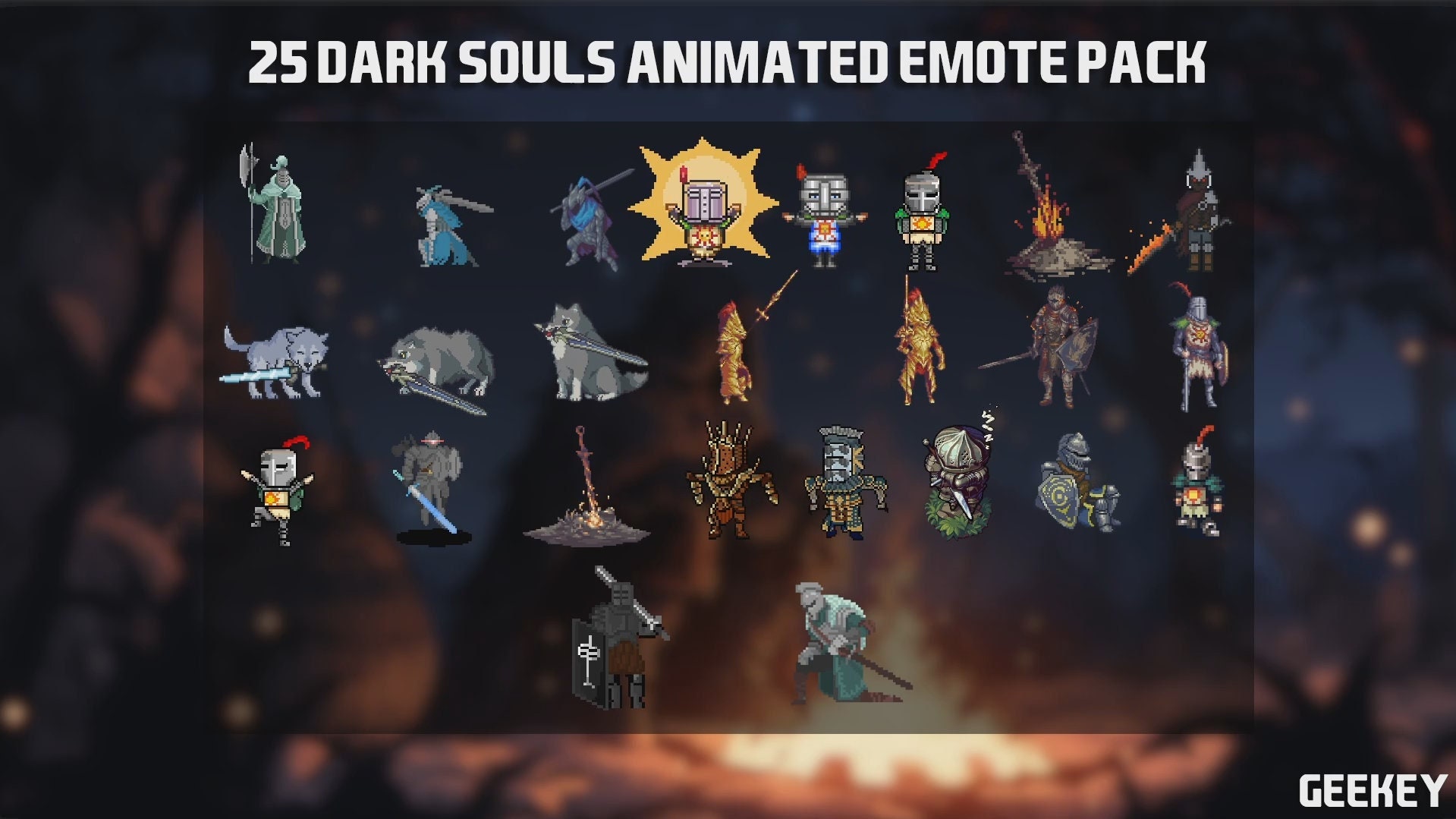 25 Animated Dark Souls Emotes Pack for Twitch, Youtube and Discord Dark ...