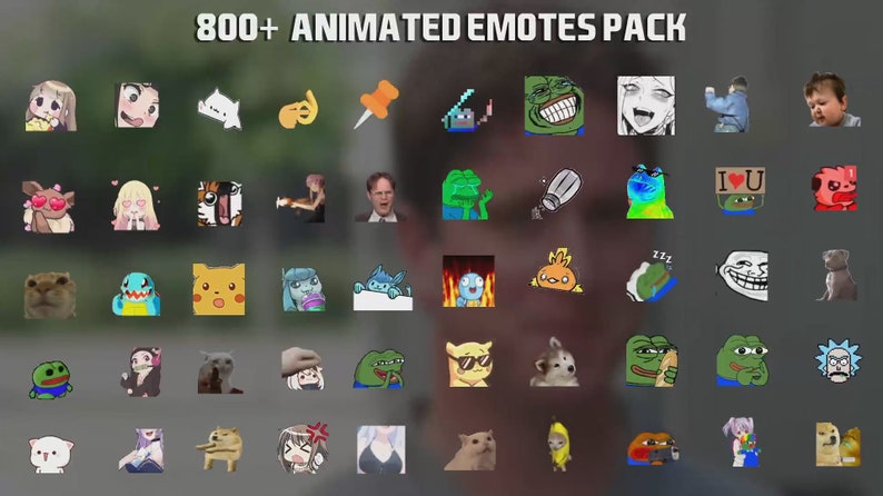 800+ Animated Emotes Mega Pack for Twitch, Kick, Youtube and Discord ...