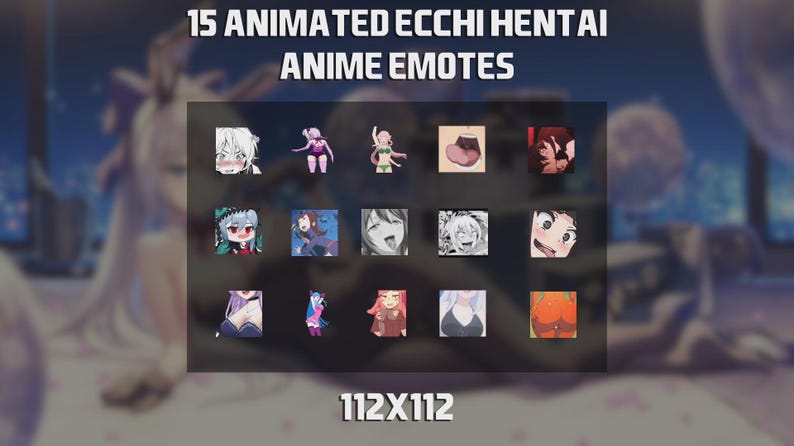 15 Animated Ecchi Hentai Sexy Anime Emotes Pack For Twitch Kick