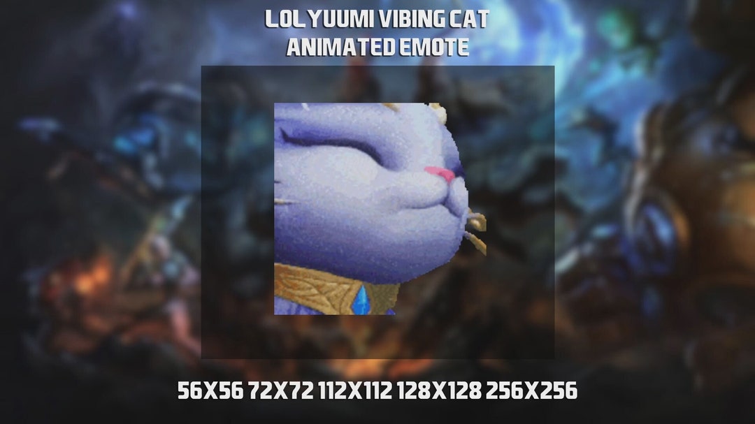 League of Legends Yuumi Vibing Cat Animated Emote for Twitch, Youtube ...
