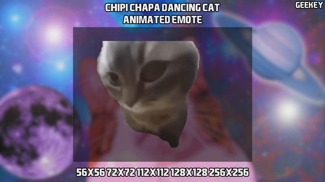 Dancing Cat Animated Emote for Twitch, Youtube and Discord Chipi Chapa ...