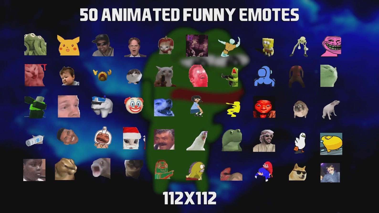 50 Animated Funny Emotes Pack for Twitch, Kick, Youtube and Discord ...